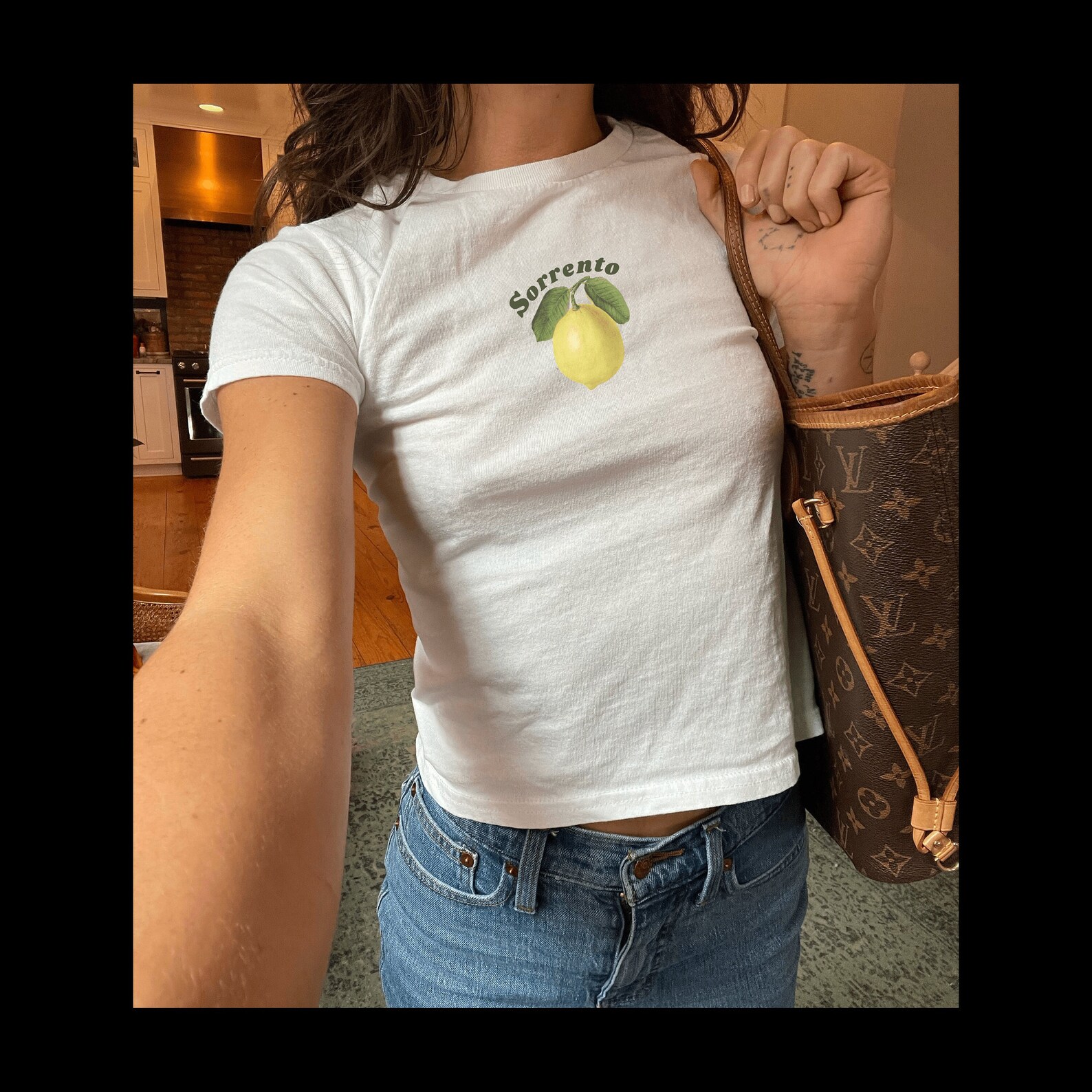 100% Cotton Painted Lemon Baby Tee • Vintage Graphic Travel Shirt ...