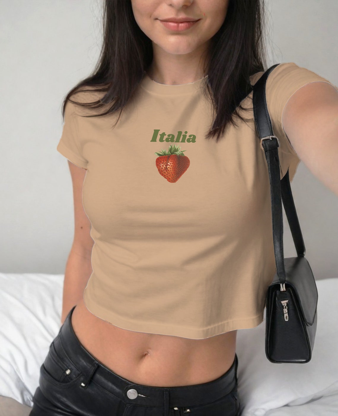 Italian Painted Strawberry Baby Tee 100% USA Cotton Vintage Graphic ...