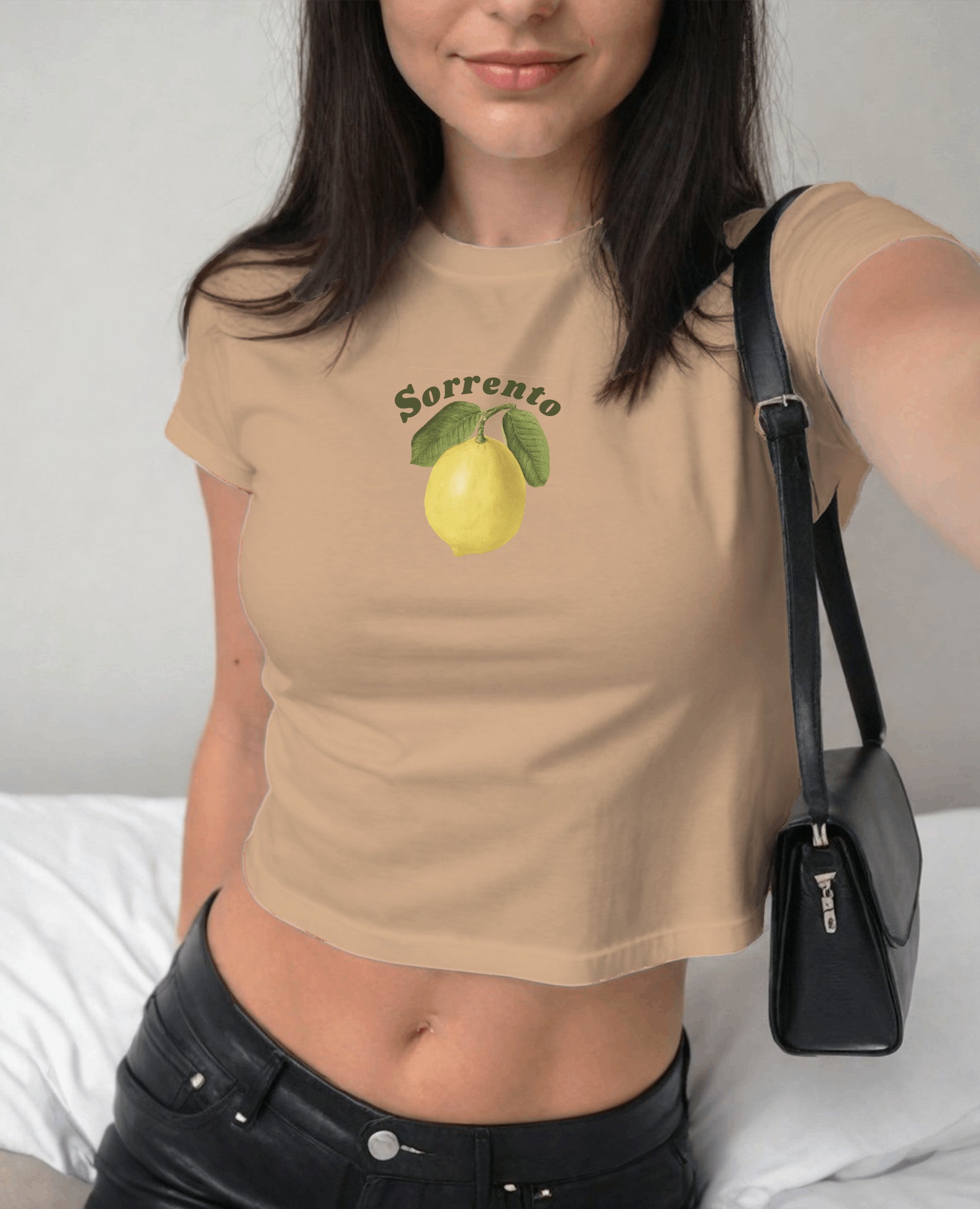 100% Cotton Painted Lemon Baby Tee • Vintage Graphic Travel Shirt ...