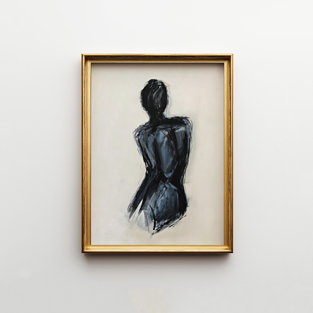 Faceless Portrait Fine Art Print, Minimalist Abstract Female, Neutral ...