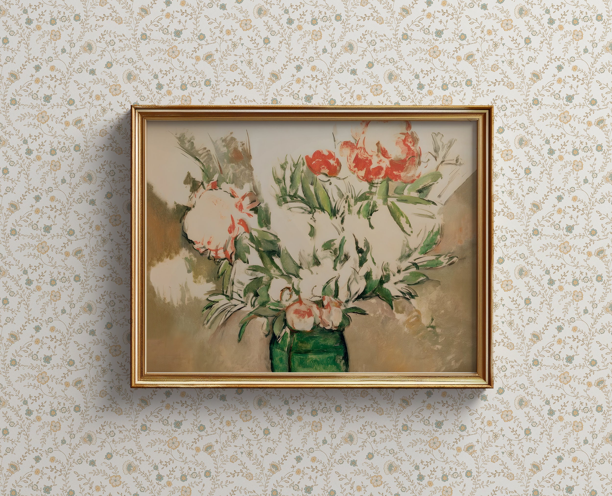 Cottagecore Botanical Large Wall Art | Preppy Wall Art Aesthetic Room ...