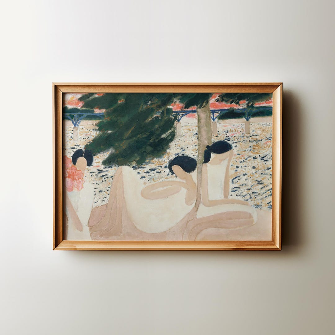 Coquette Vintage Abstract Portrait Oil Painting Print – Unframed Art ...