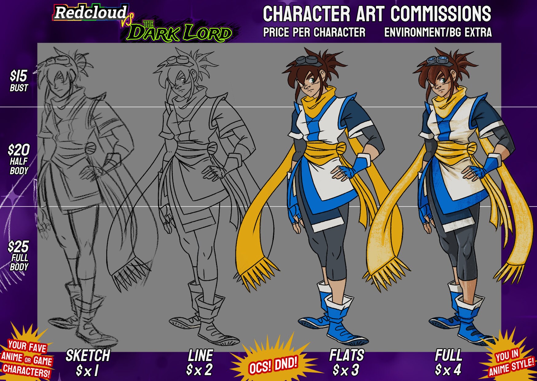 Custom Stylized Character Art - Dnd, Ocs, Fan Art, Etc - Etsy