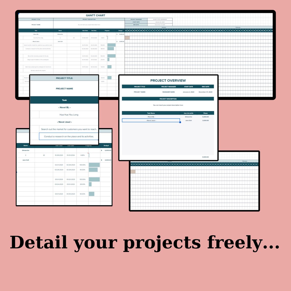 Gantt Chart for Google Sheets, Project Management Tool, Task Scheduling ...