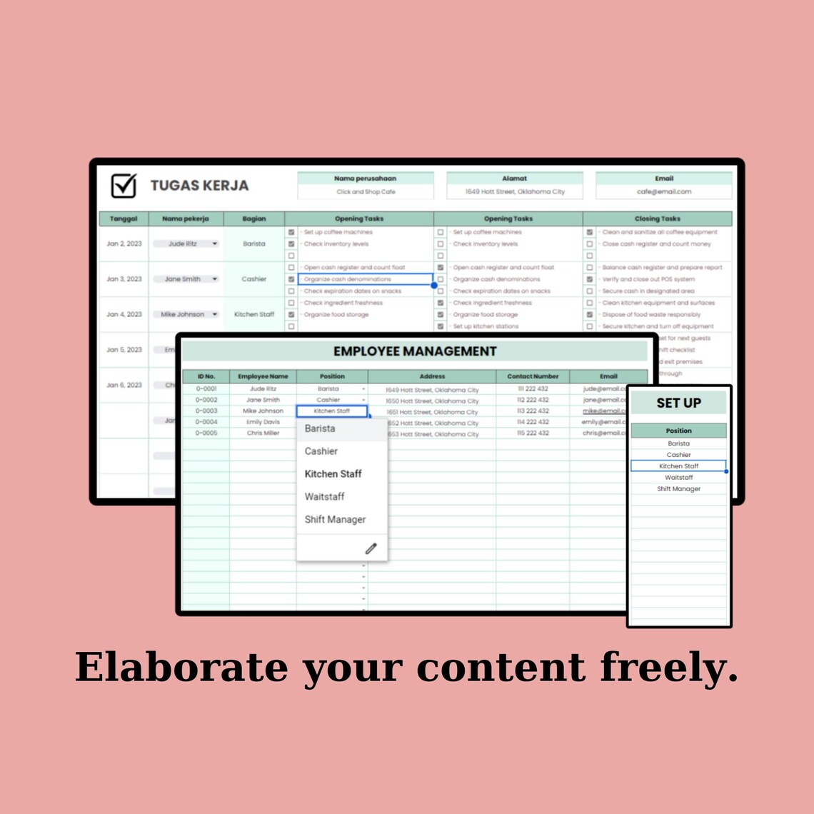 Work Checklist Template – Google Sheets Editable Task List ...