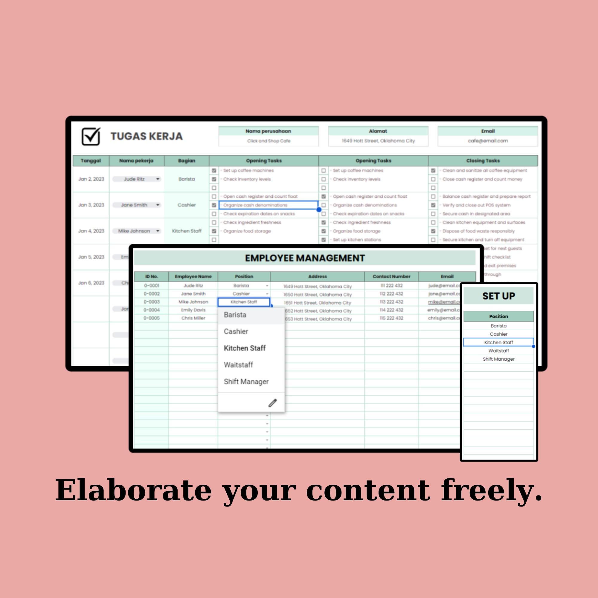 Work Checklist Template – Google Sheets Editable Task List ...