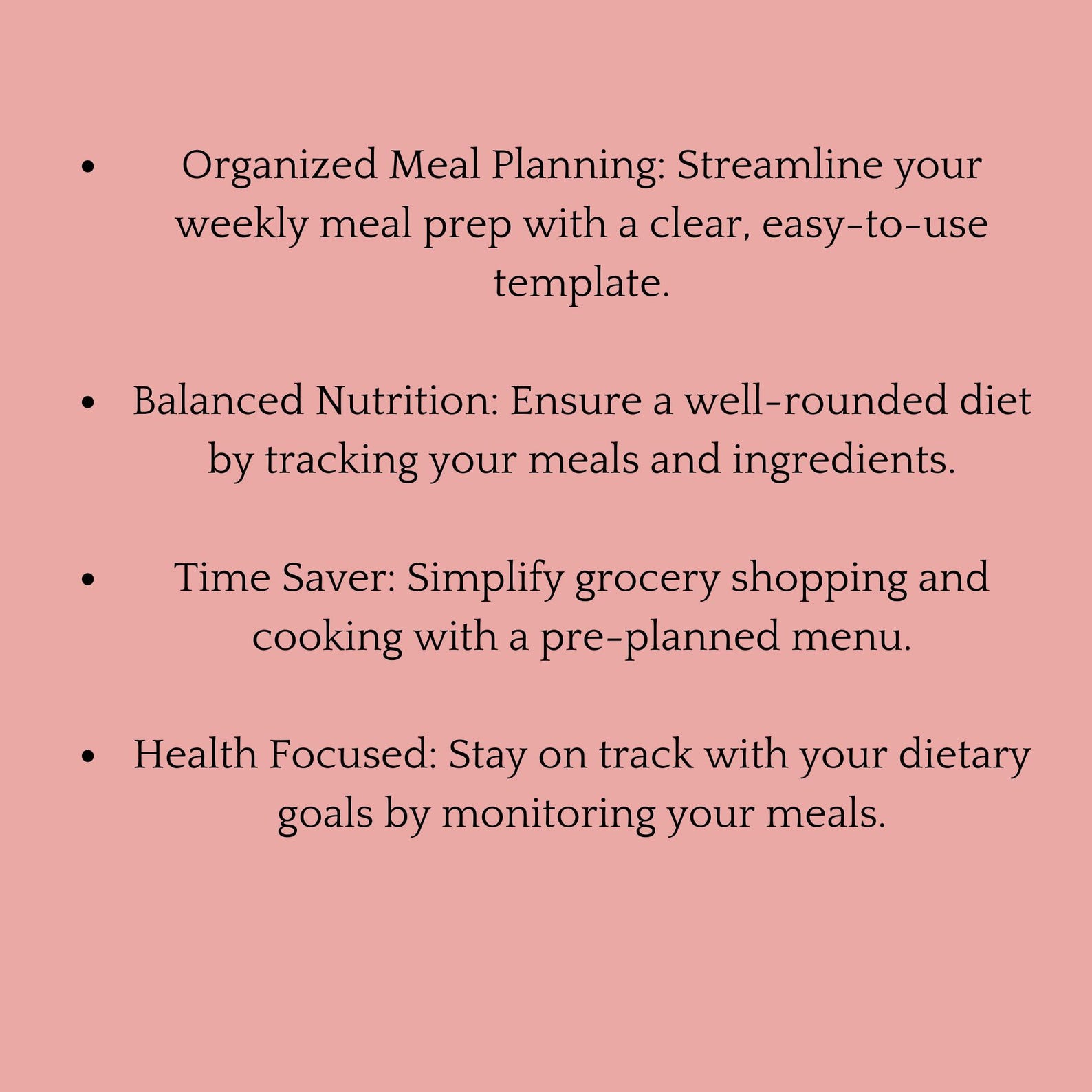 Meal Plan Template, Weekly & Monthly Planner for Healthy Eating, Google ...