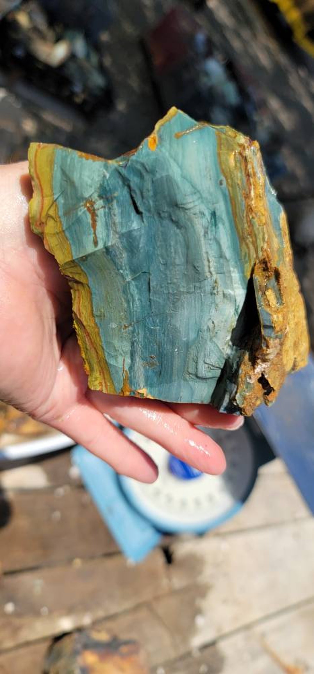 10lbs Gary Green Jasper Rough Rock Cutting Chunks. Large, Med. Small ...