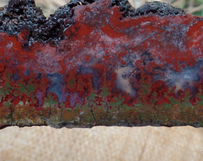 Primo Brenda Red Plume Agate Rough Rock Slice arizona - Etsy