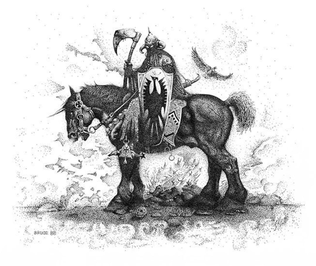 Frank Frazetta Pen & Ink Fantasy the Death Dealer Giclee Fine Art Print ...