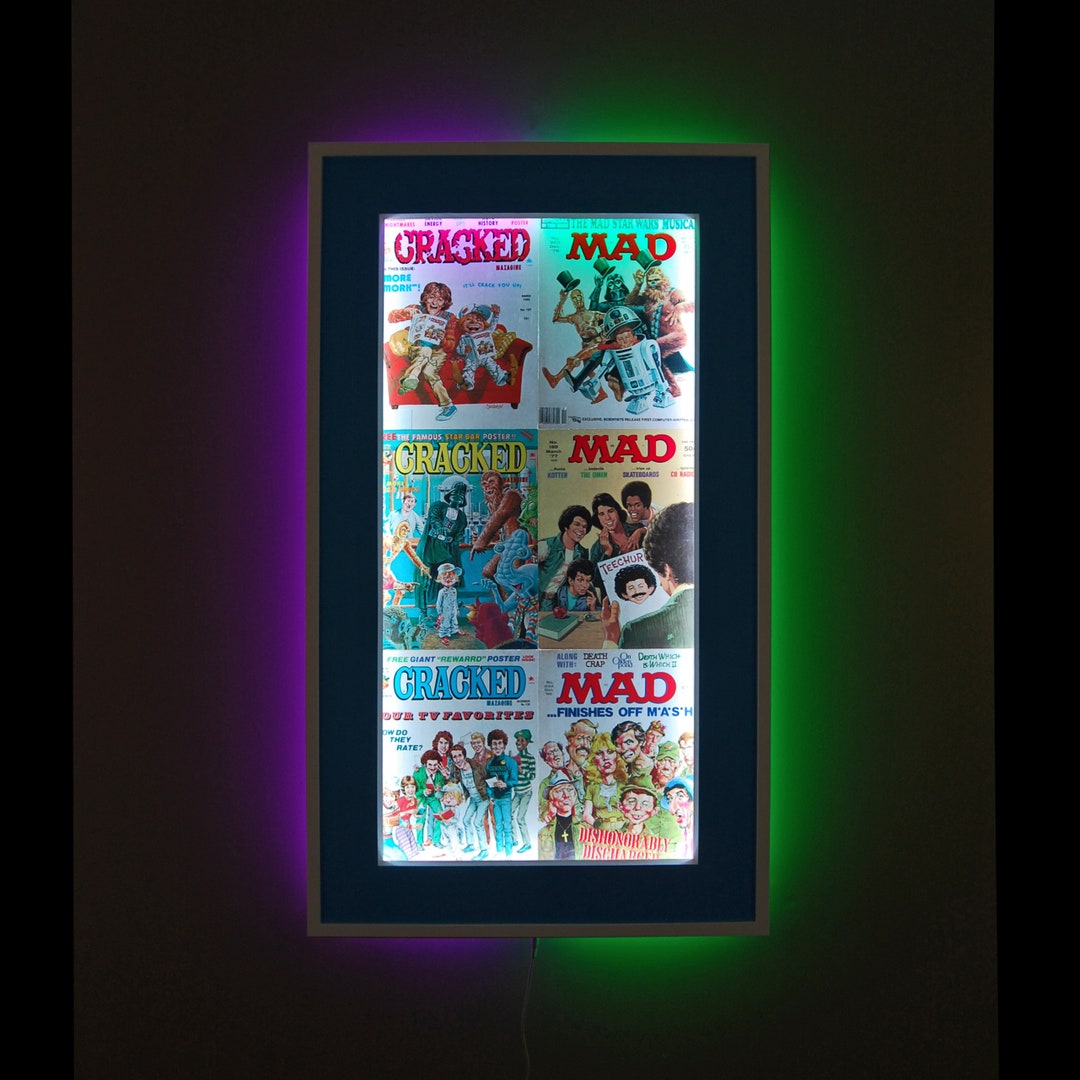 Cartoon Magazine Covers Mad & Cracked Wall Light LED Custom Frame - Etsy
