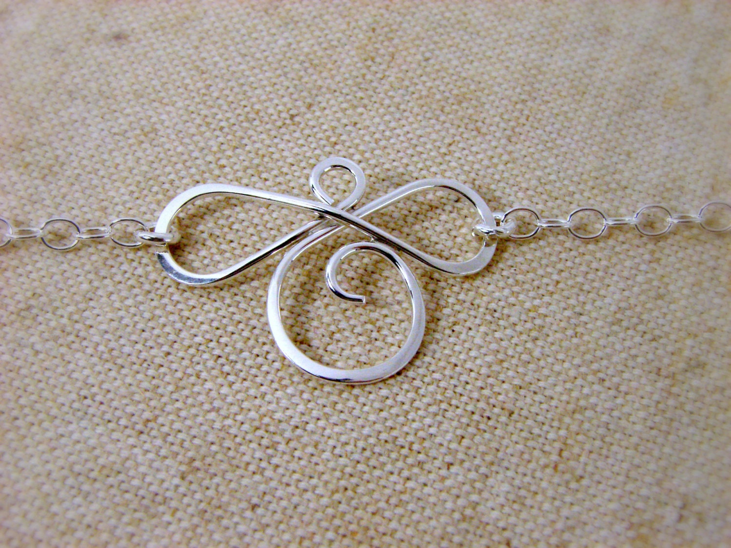 Sterling Silver Infinite Chain Bracelet - Etsy