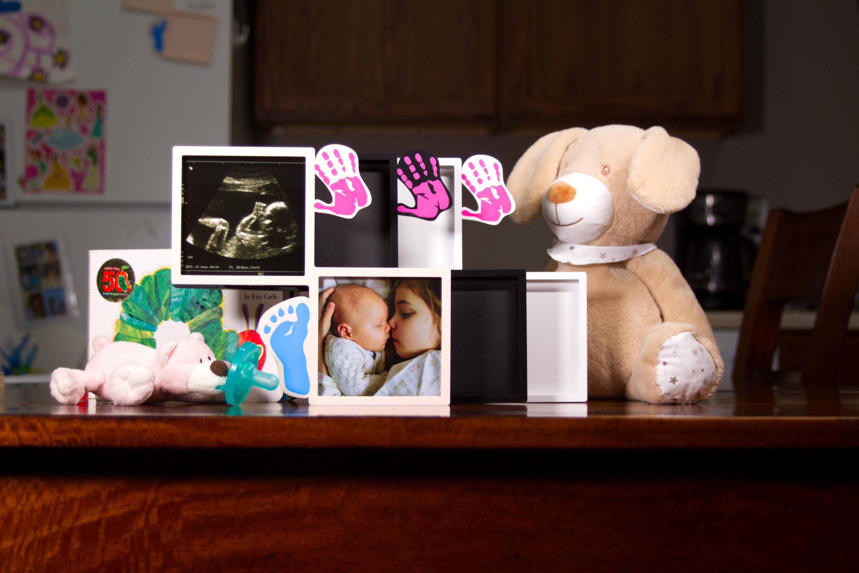 Customizable Ultrasound Handprint Footprint and 4x4 Magnetic Picture ...