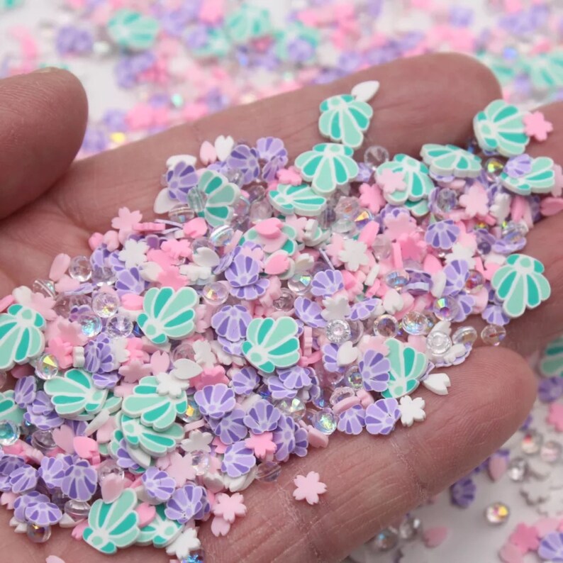 Mermaid Polymer Clay Slices Fake Sprinkles / Sea, Beach Sprinkles ...
