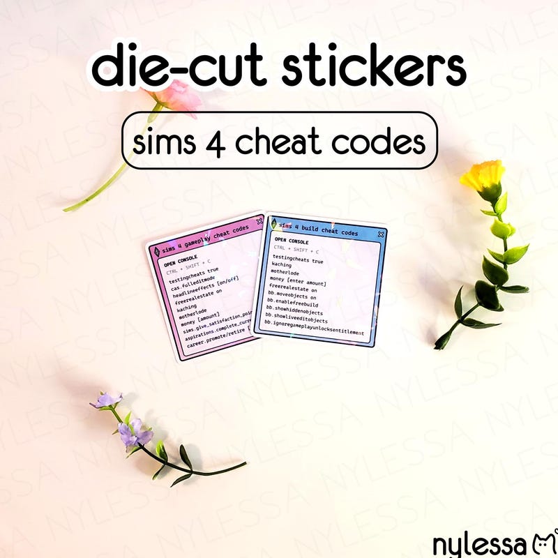 Sims4 Cheat Code Sticker - Etsy UK