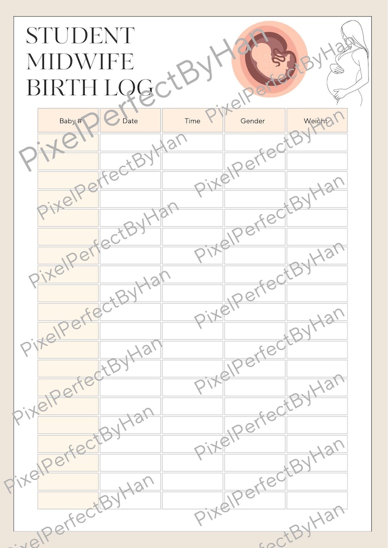 Student Midwife Birth Log - Etsy