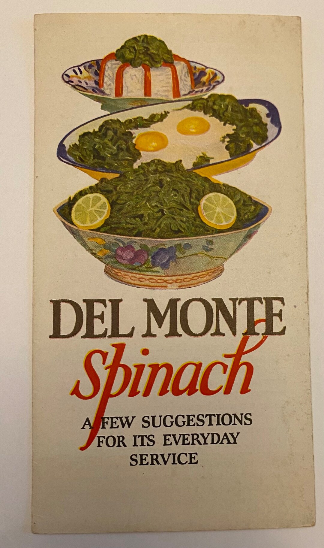 Del Monte Spinach Recipe Booklet 1930s Cookbook Leaflet 18 Recipes a ...