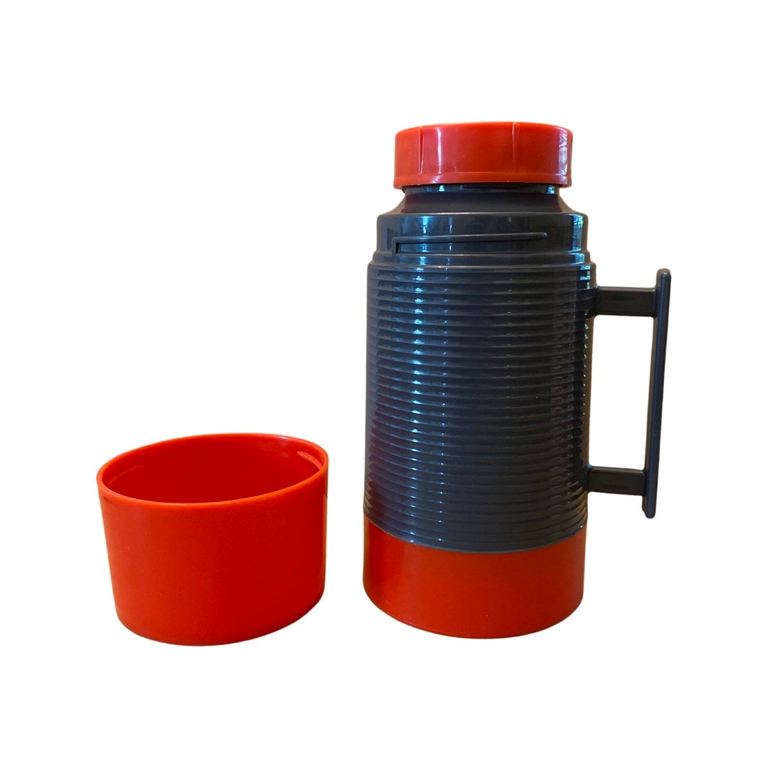 Aladdin Vintage Half-pint Thermos Bottle Dura Clad Red and Gray - Etsy