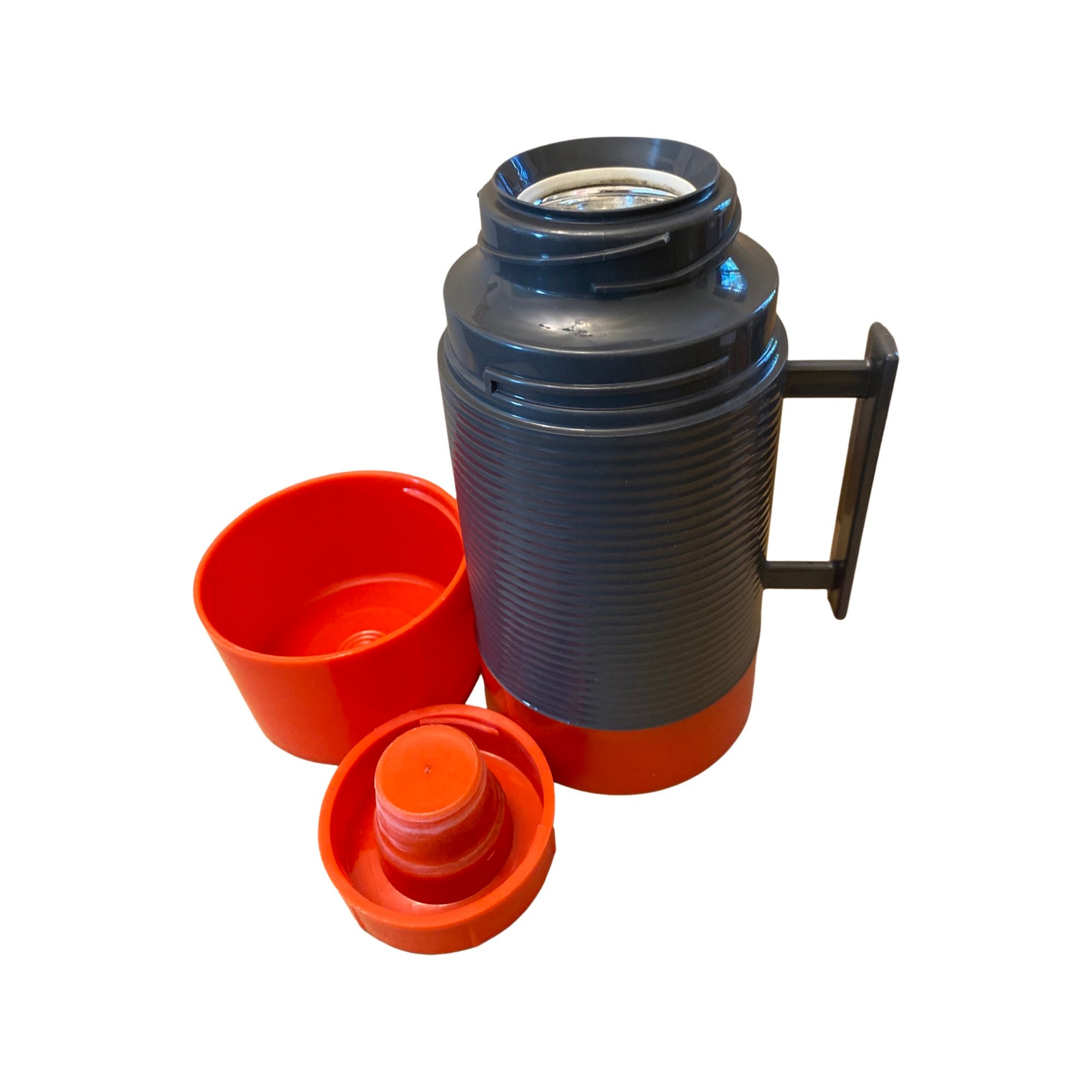 Aladdin Vintage Half-pint Thermos Bottle Dura Clad Red and Gray - Etsy