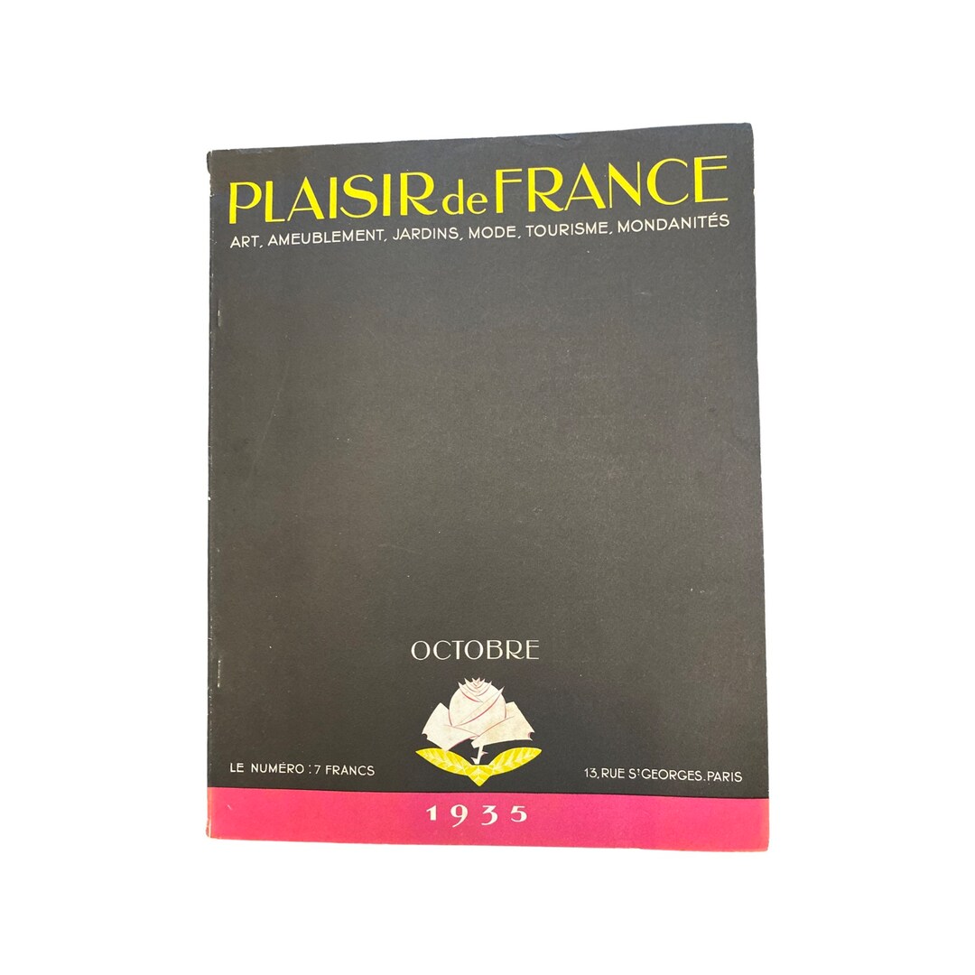 1935 French Magazine Plaisir De France October Fashions Ads - Etsy