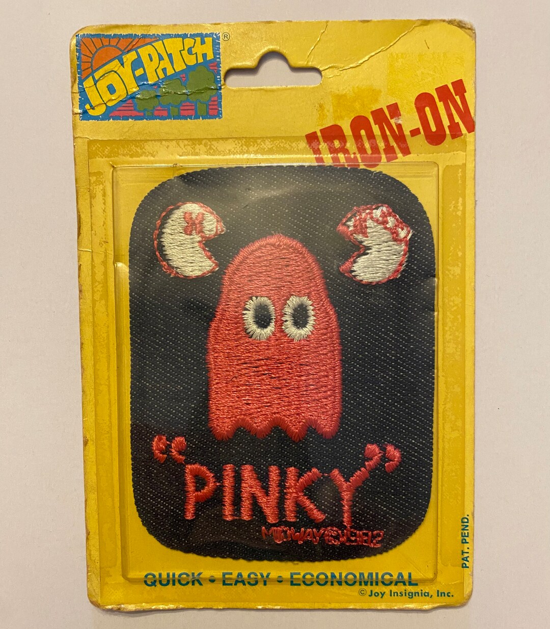 Iron on PINKY Pac Man Denim Patch Vintage 1980s in Original Packaging - Etsy