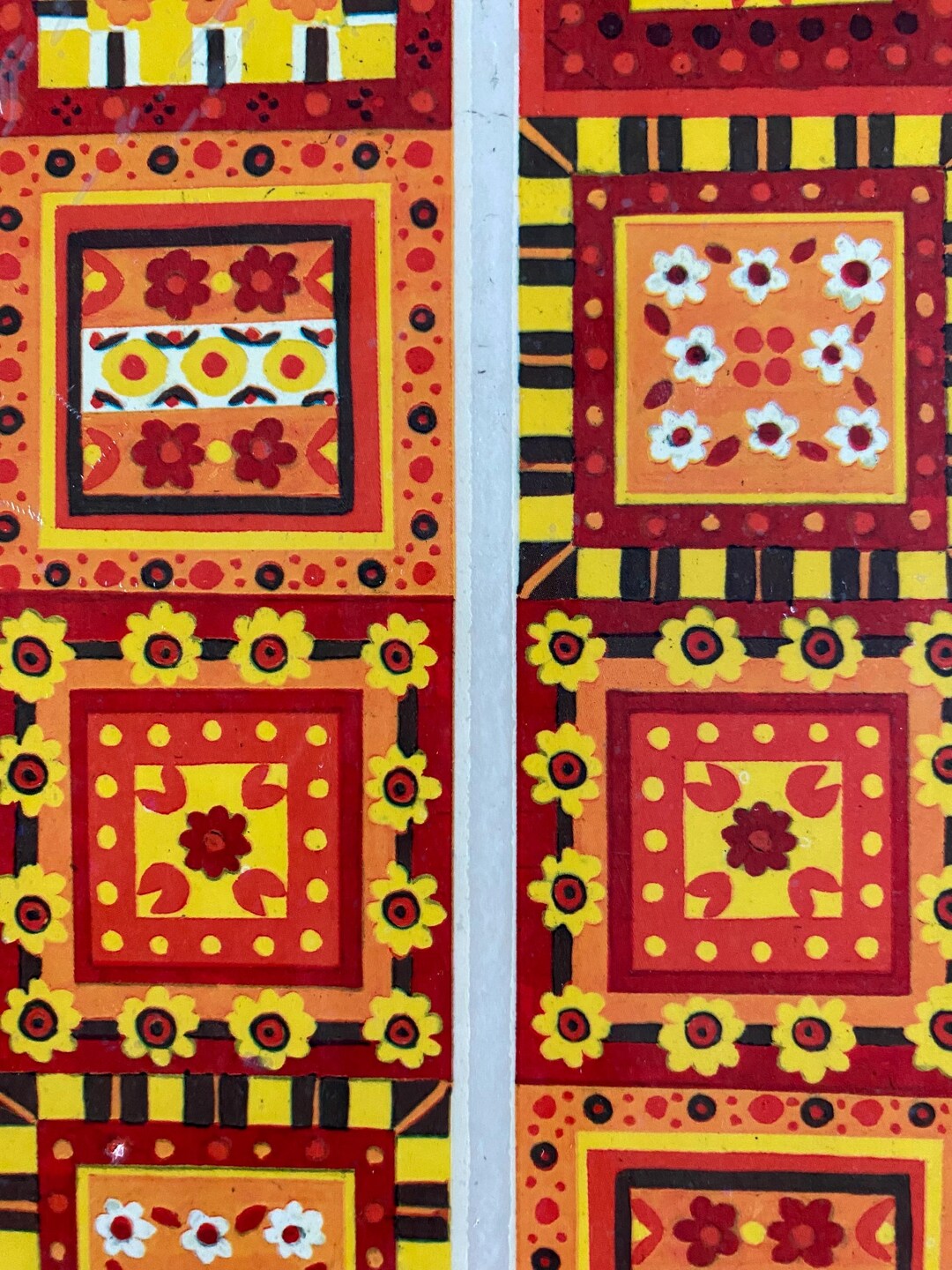 Vintage Mod Squares With Flowers Decals for Home Decorating Meyercord ...
