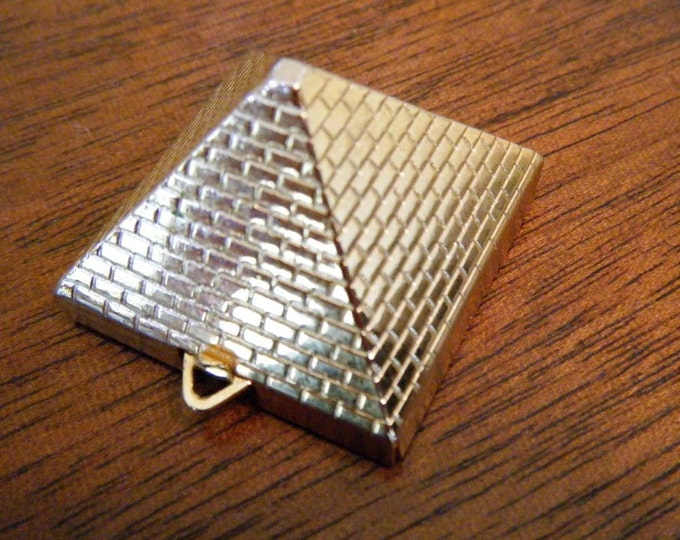 Vintage Gold Pyramid Locket Pendant - Etsy