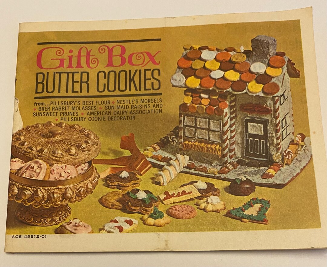 Pillsburys Gift Box Butter Cookies Cookbook 1960s Vintage Recipes ...