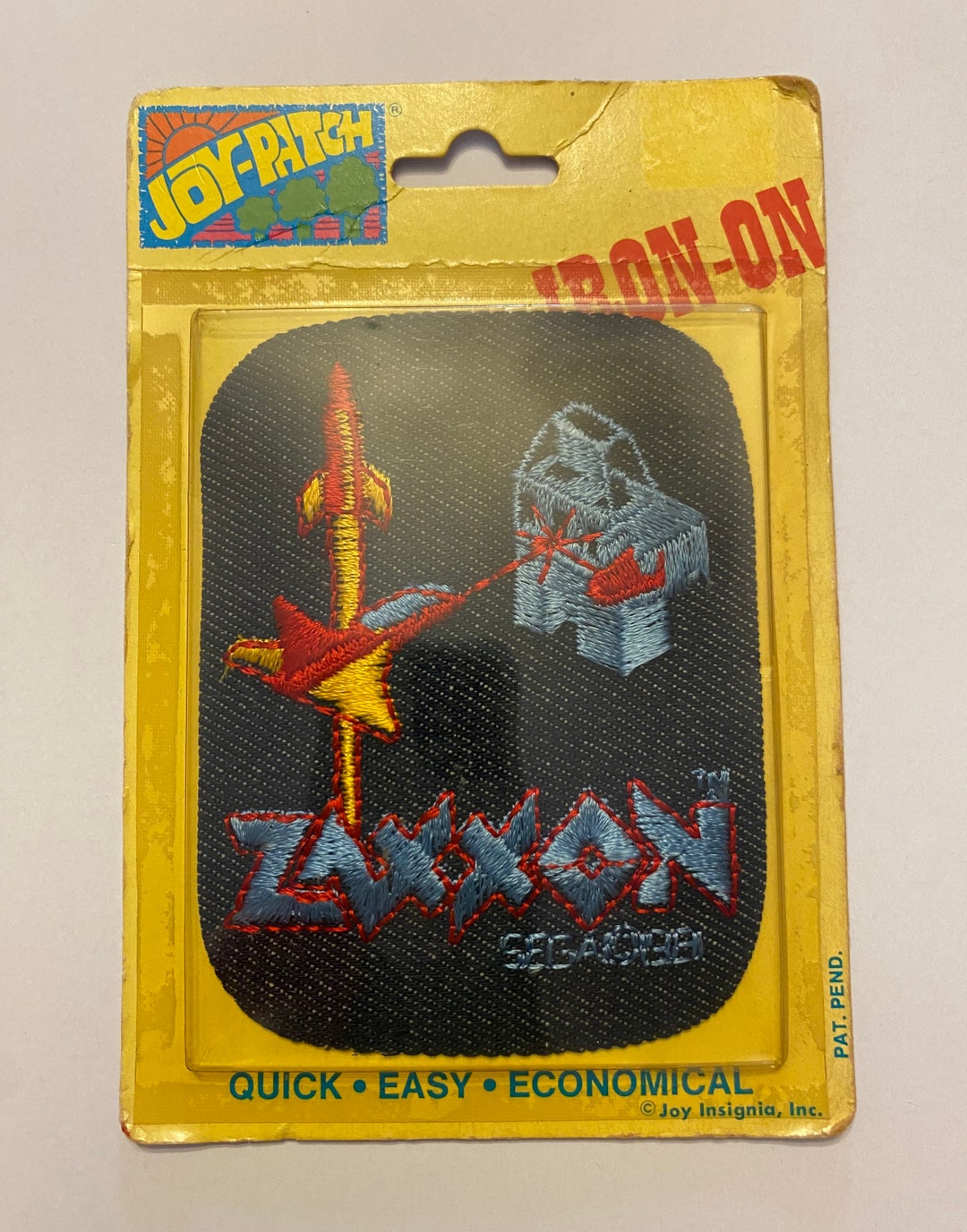 Iron on ZAXXON Arcade Game Denim Patch Vintage 1980s in Original ...