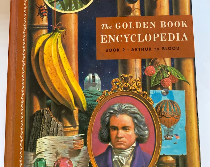 1950s Golden Book Encyclopedia #2 Children's Book A - B Colorful ...