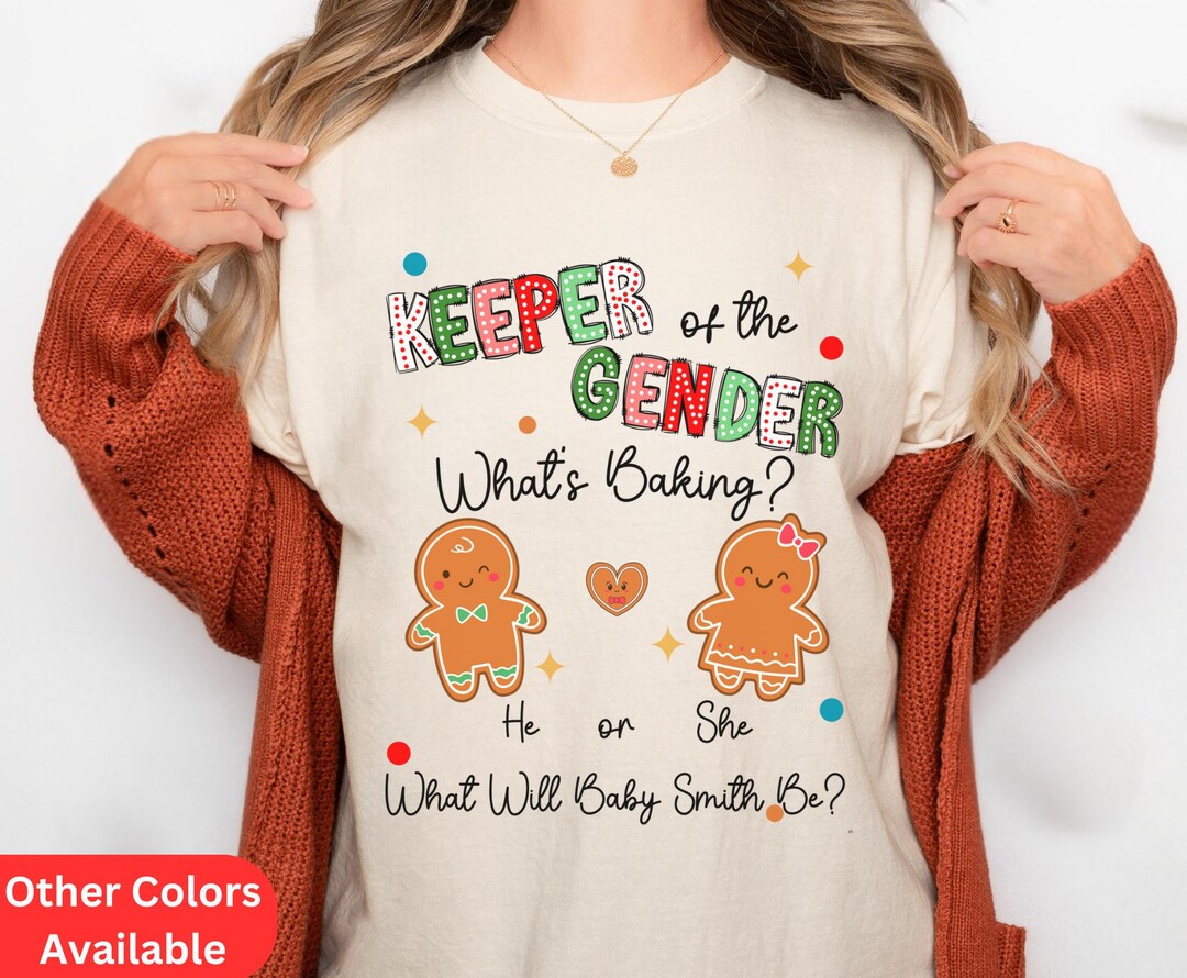 Personalized Keeper of the Gender Gingerbread What's Baking Shirt What ...