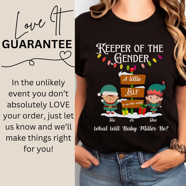 Personalized Keeper of the Gender Christmas Shirt A Little Elf is on ...