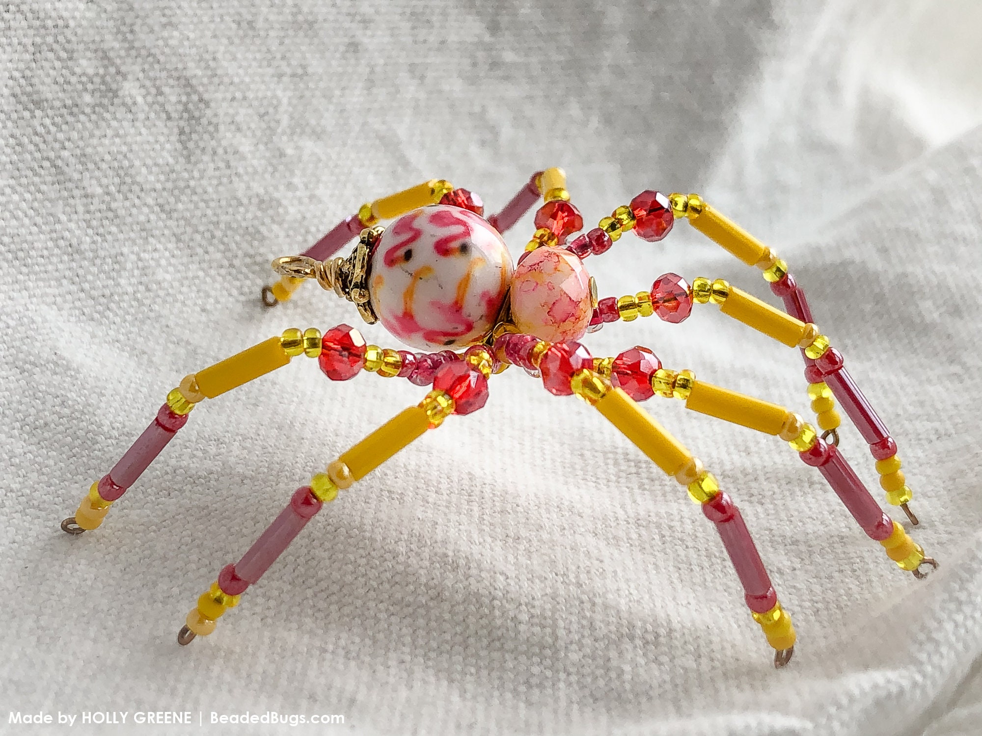 Pink And Yellow Spider