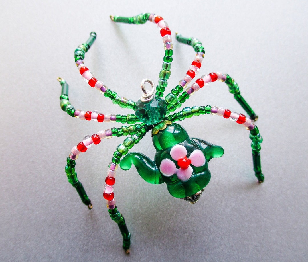 Teapot Tea Beaded Christmas Spider Holiday Tree Ornament Choose From ...