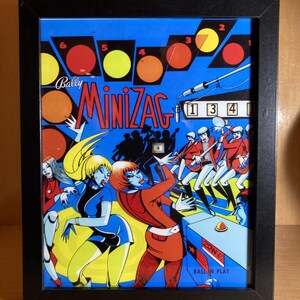 Classic Pinball Art for Your Office or Game Room - 8" X 10 ...
