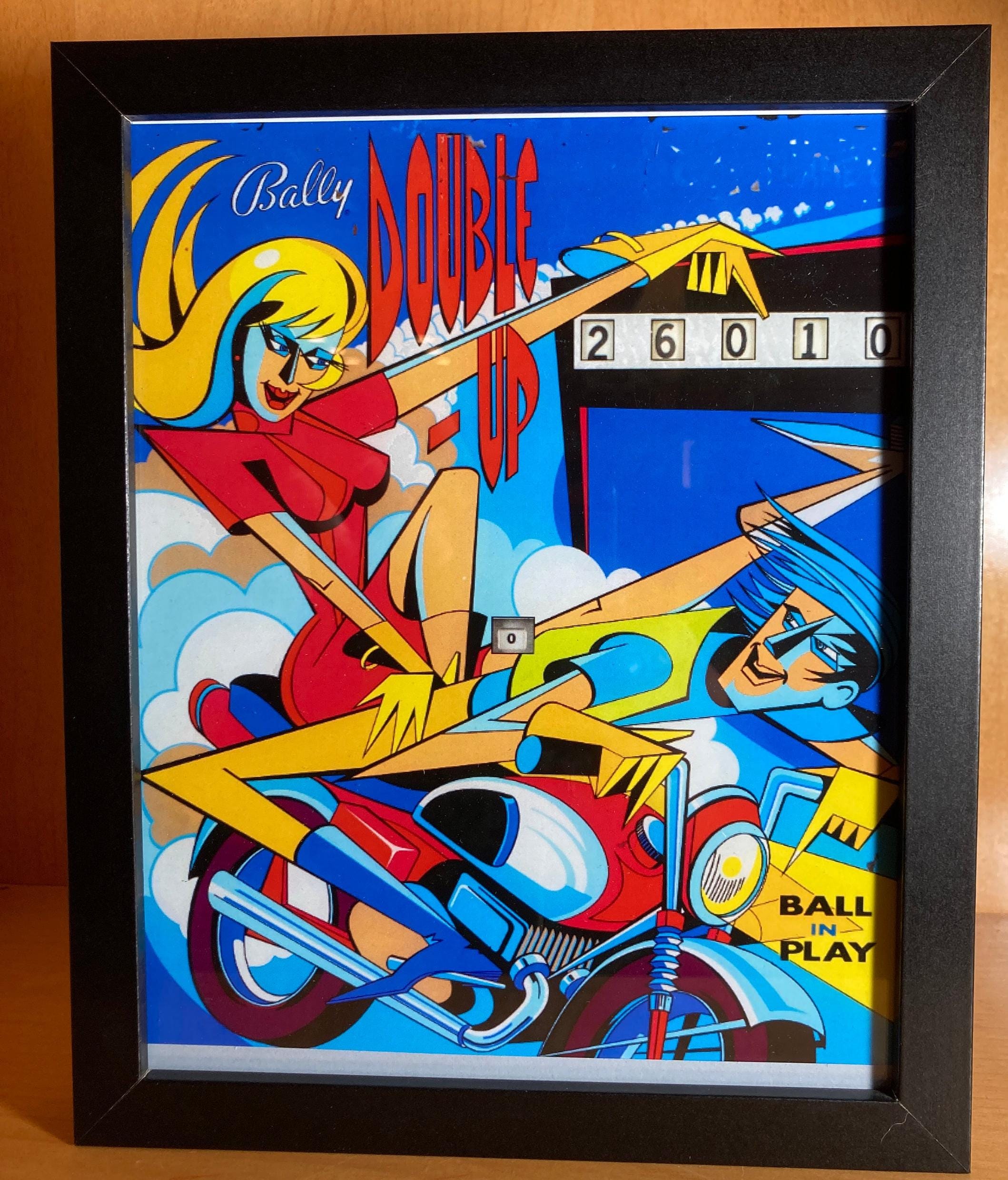 Classic Pinball Art for Your Office or Game Room 8 X 10 Backlighted ...