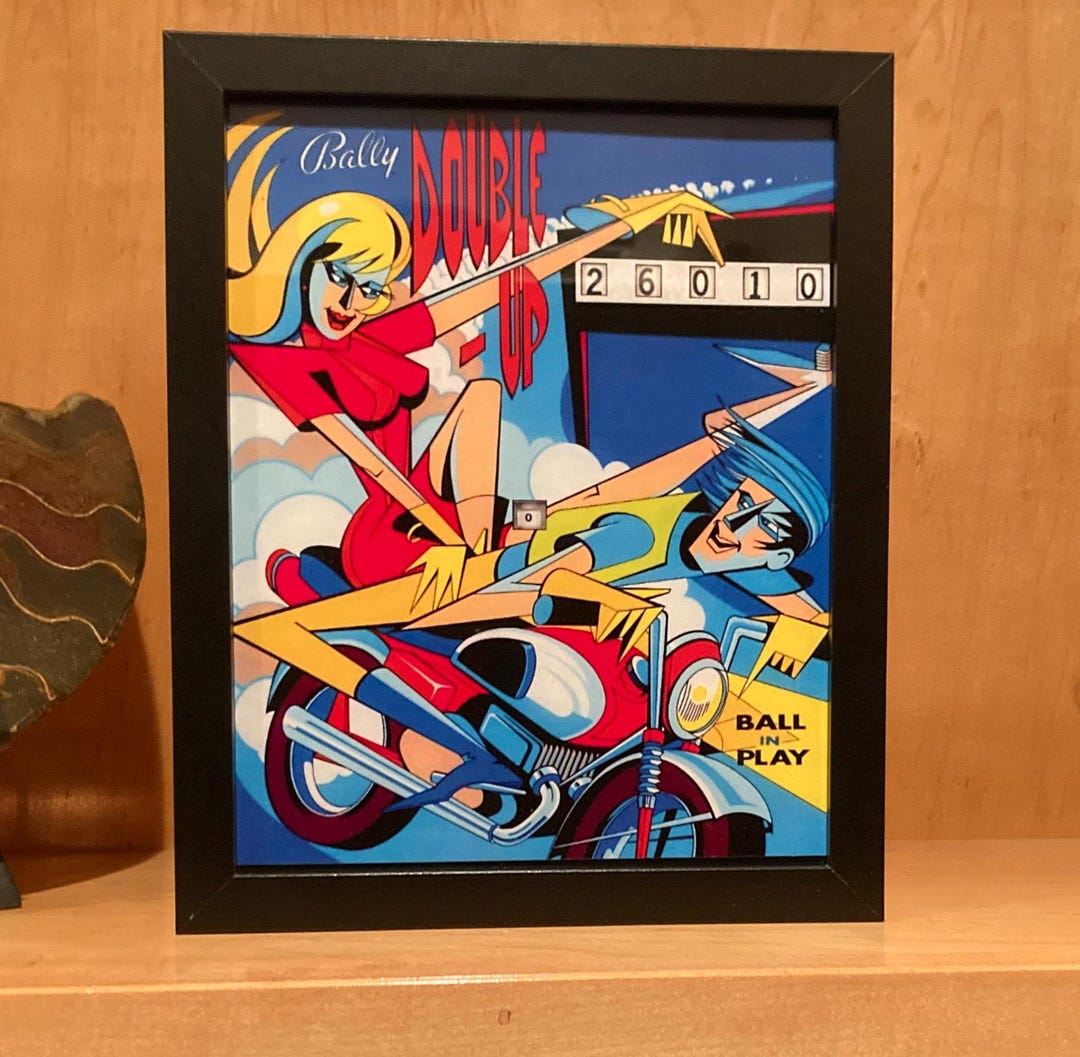 Classic Pinball Art for Your Office or Game Room 8 X 10 Backlighted ...