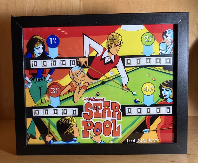 Classic Pinball Art for Your Office or Game Room - 8" X 10 ...