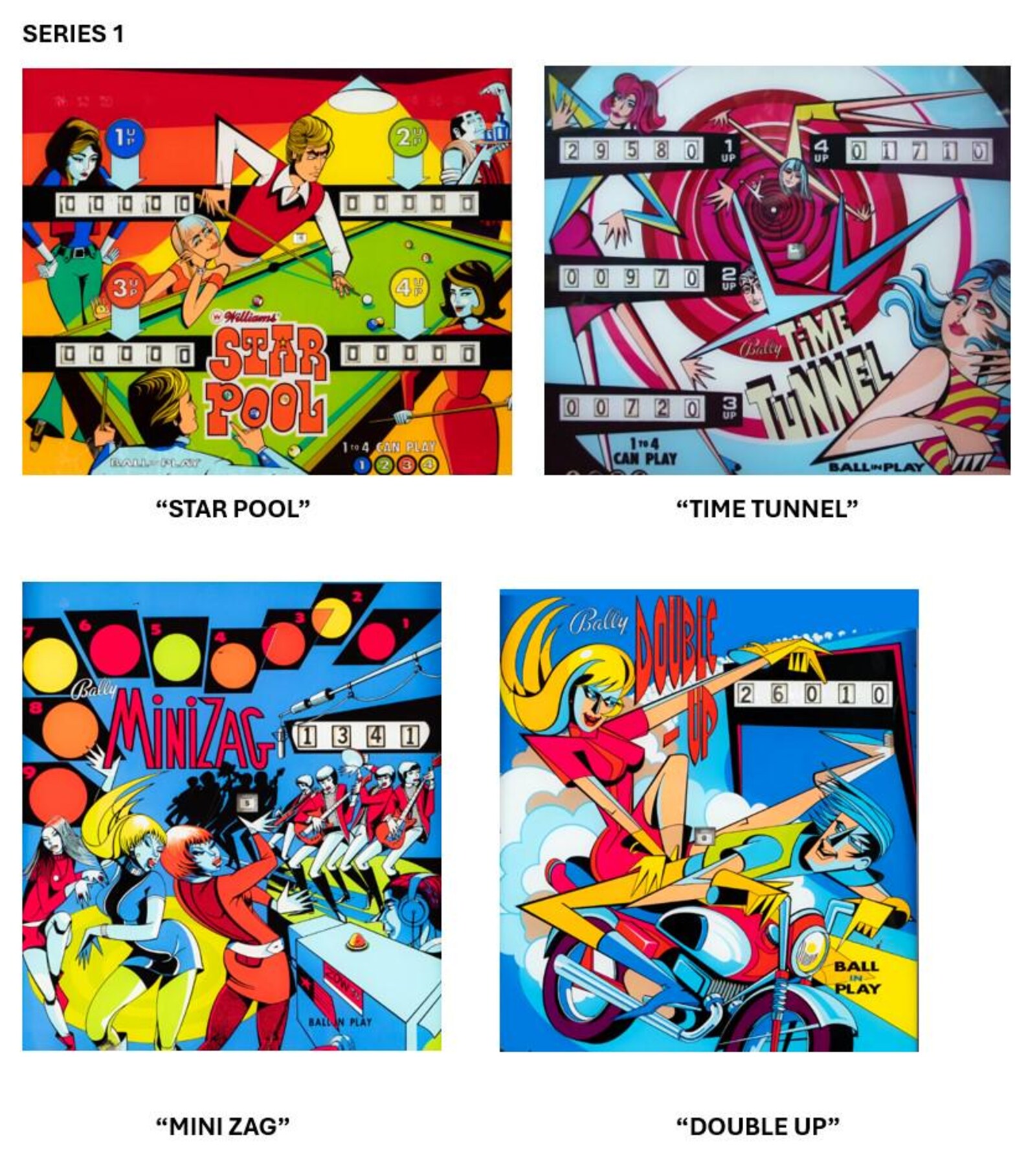 Classic Pinball Art for Your Office or Game Room 8 X 10 Backlighted ...