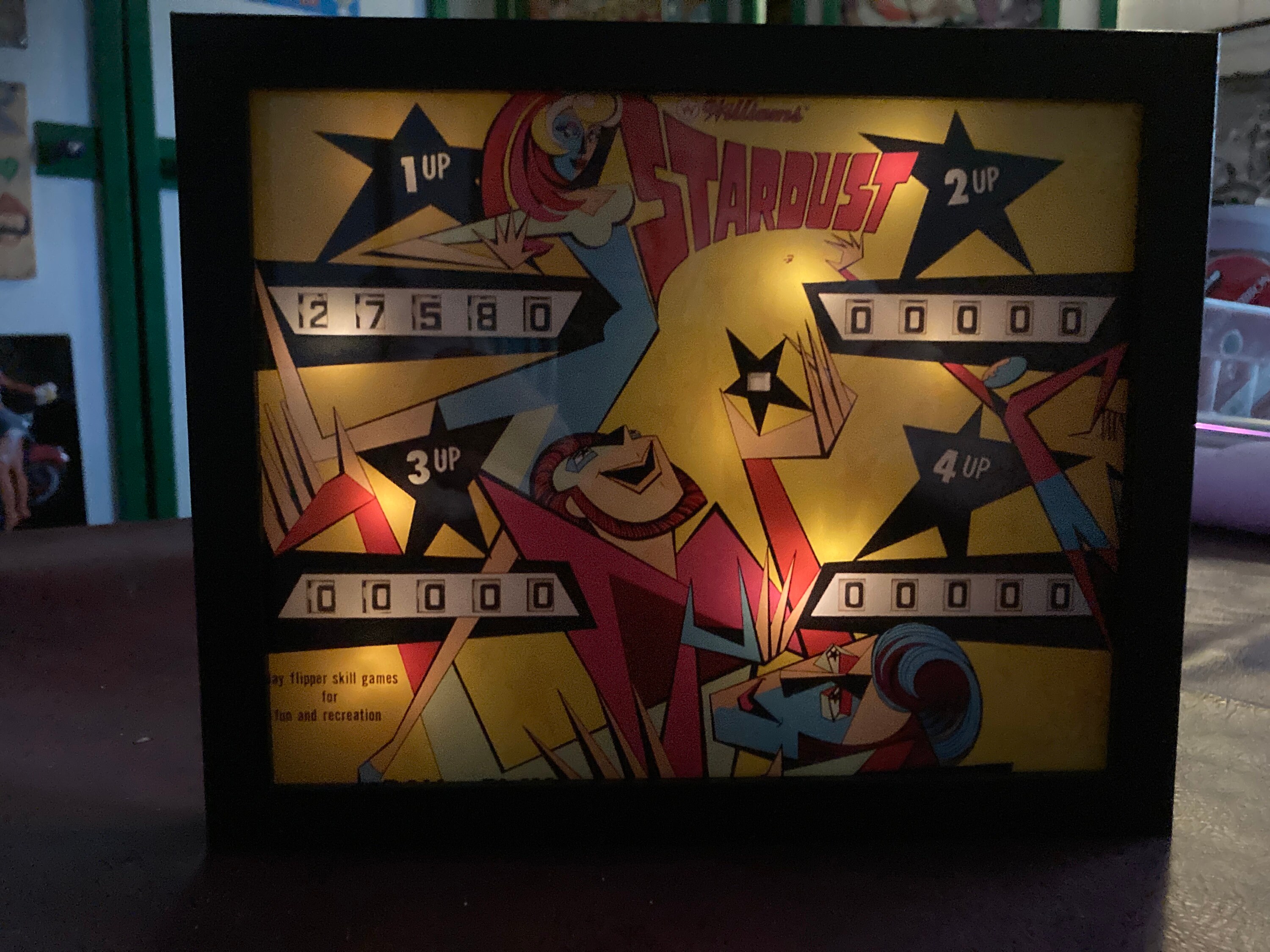 Classic Pinball Art for Your Office or Game Room 8 X 10 Backlighted ...