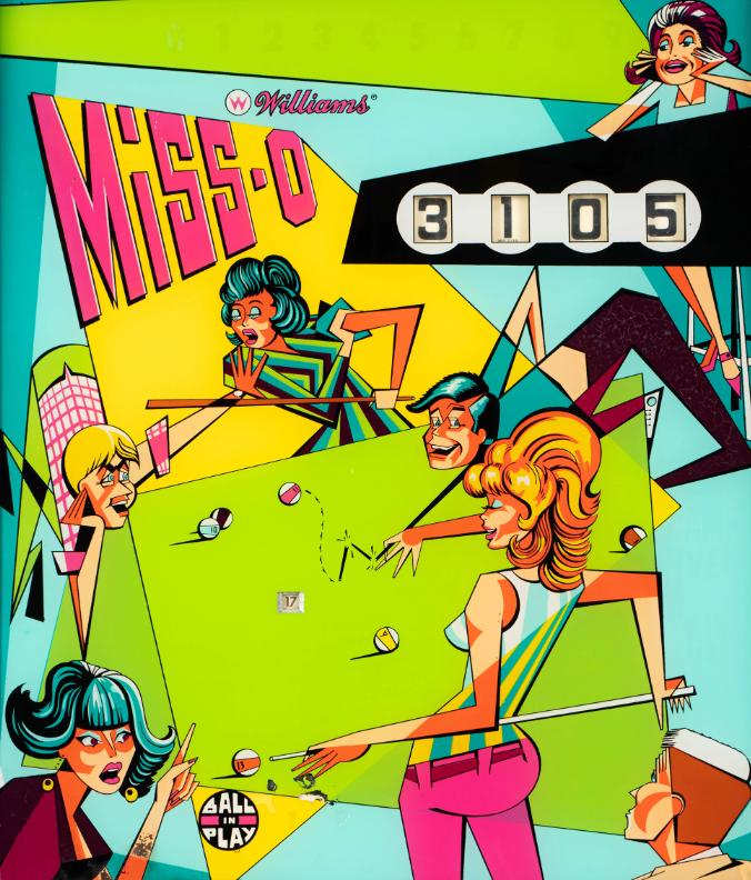 Retro Glow Pinball Art | 8"x 10" Illuminated Framed Print - "miss-o ...