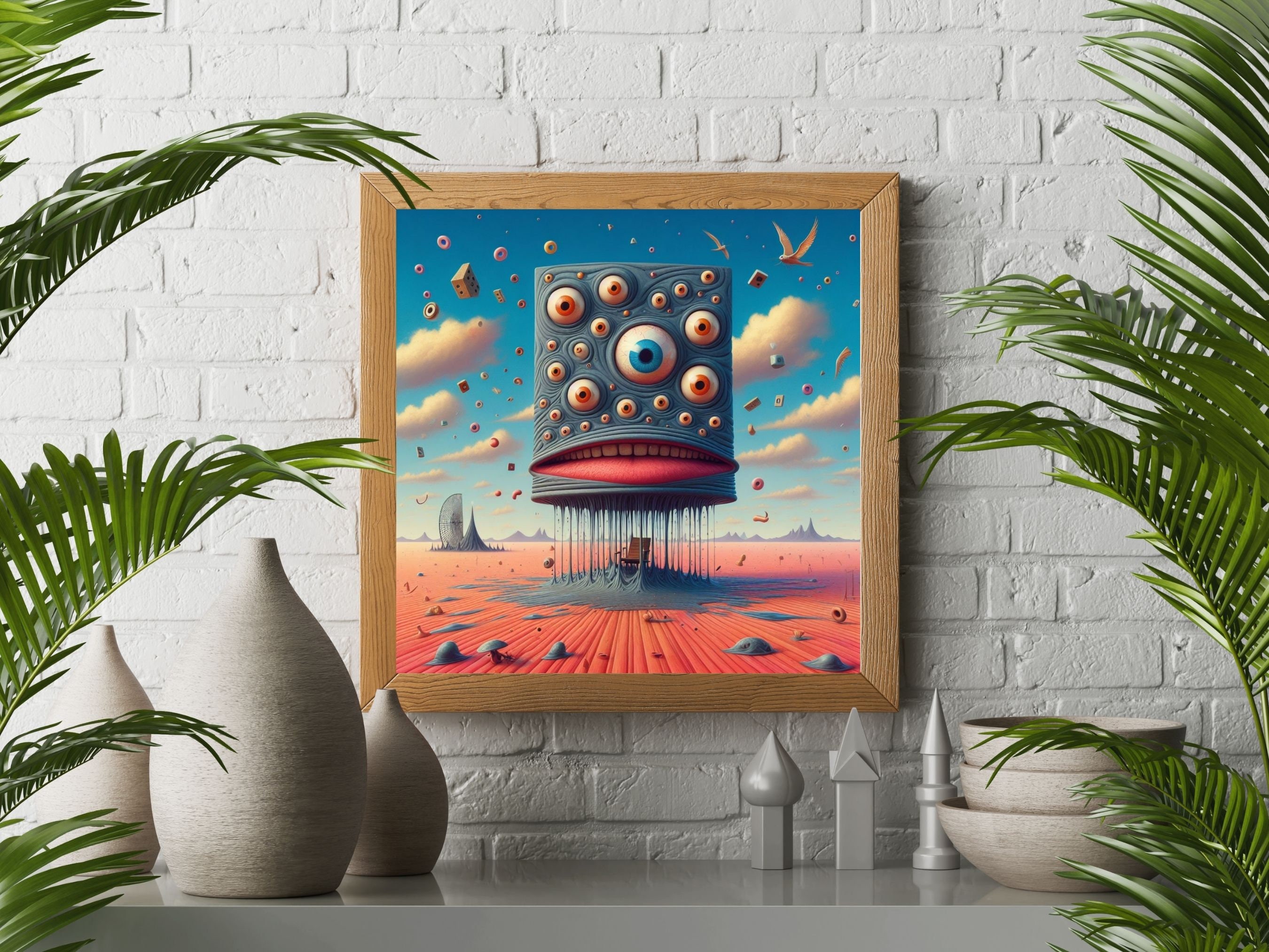 The Enigmatic Cube: A Surreal Exploration Digital Download Print Ai ...