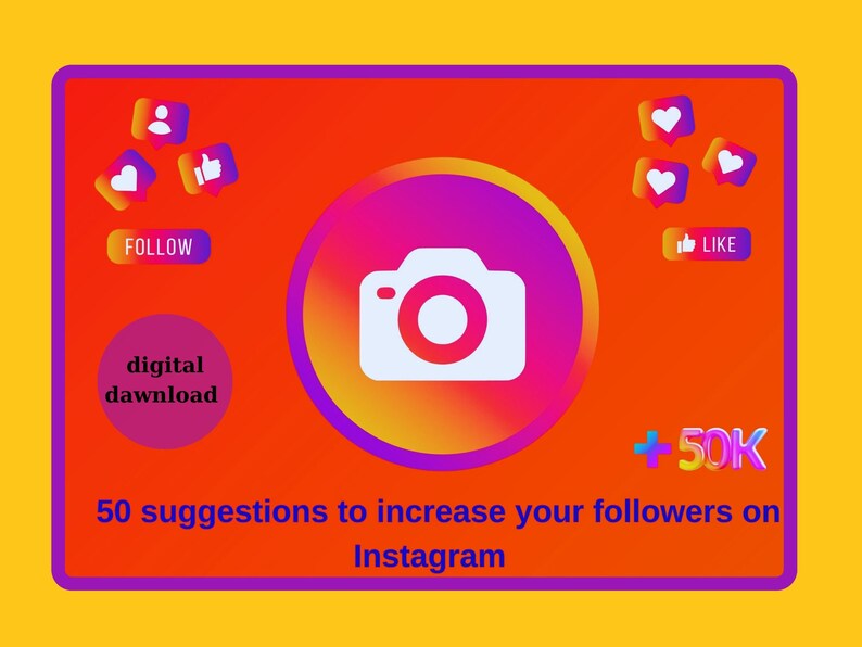 50 Tips to Increase Your Instagram Followers Creative Tips - Etsy
