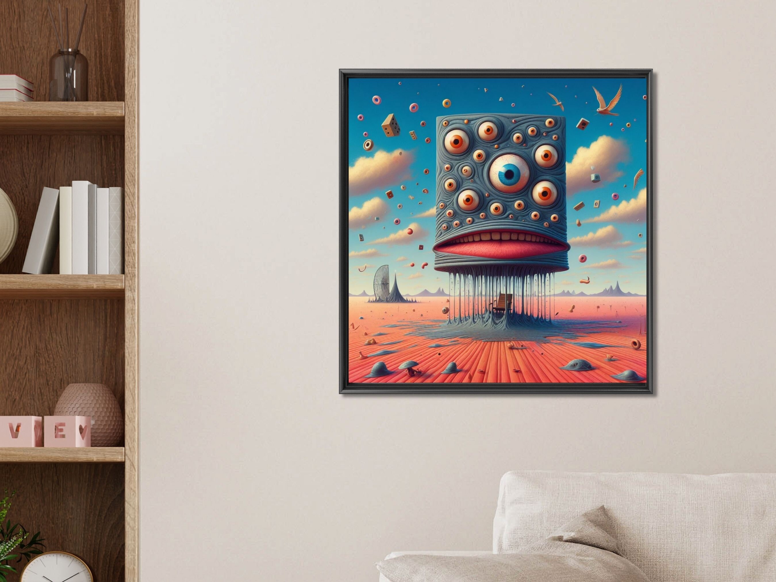 The Enigmatic Cube: A Surreal Exploration Digital Download Print Ai ...