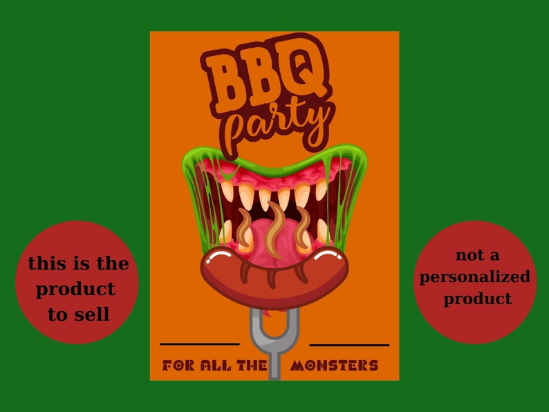 Summoning All Monsters: Monster BBQ Party Invitation Card Unique ...