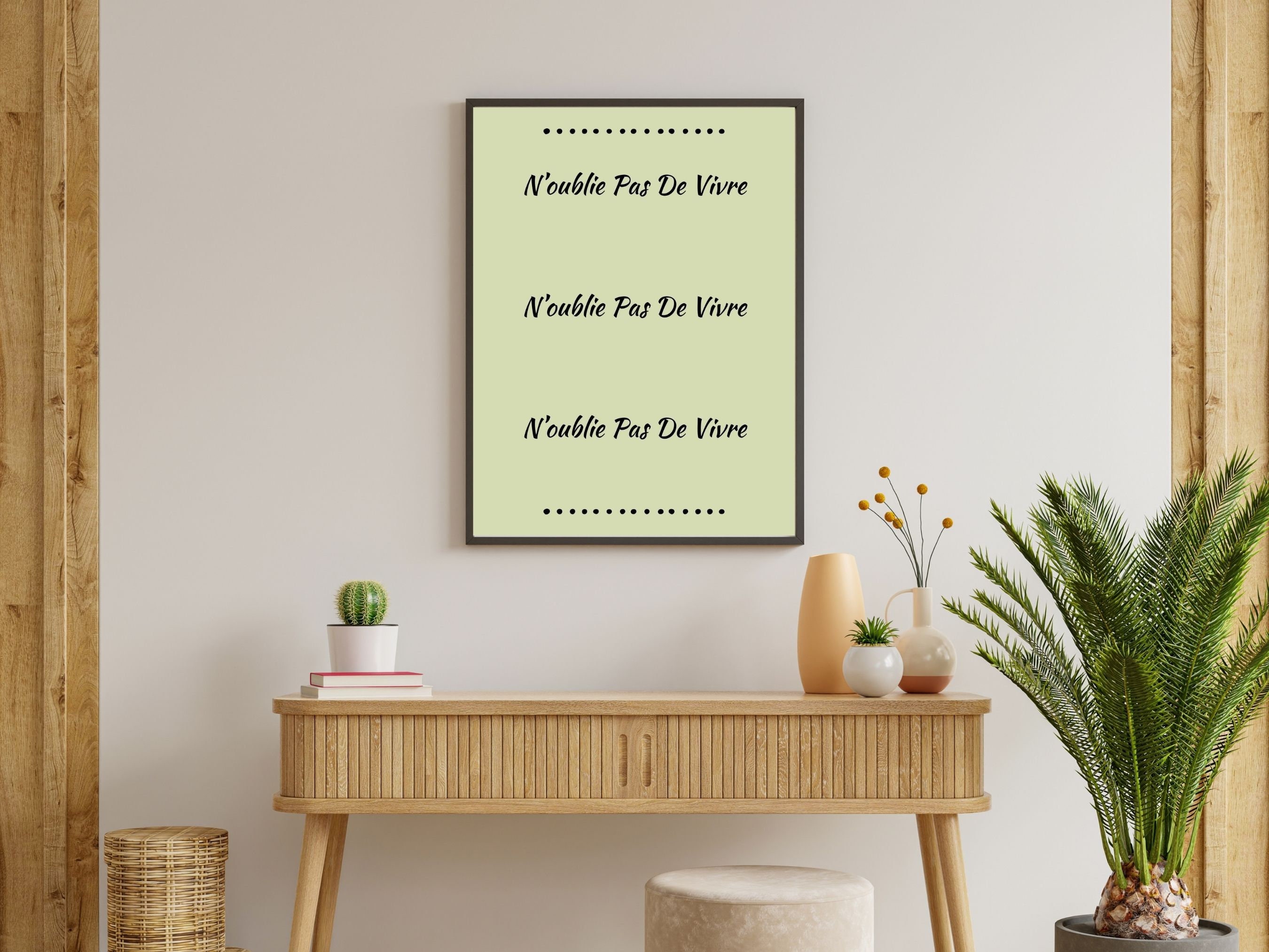 French Inspirational Wall Art N'oublie Pas De Vivre French Aesthetics ...