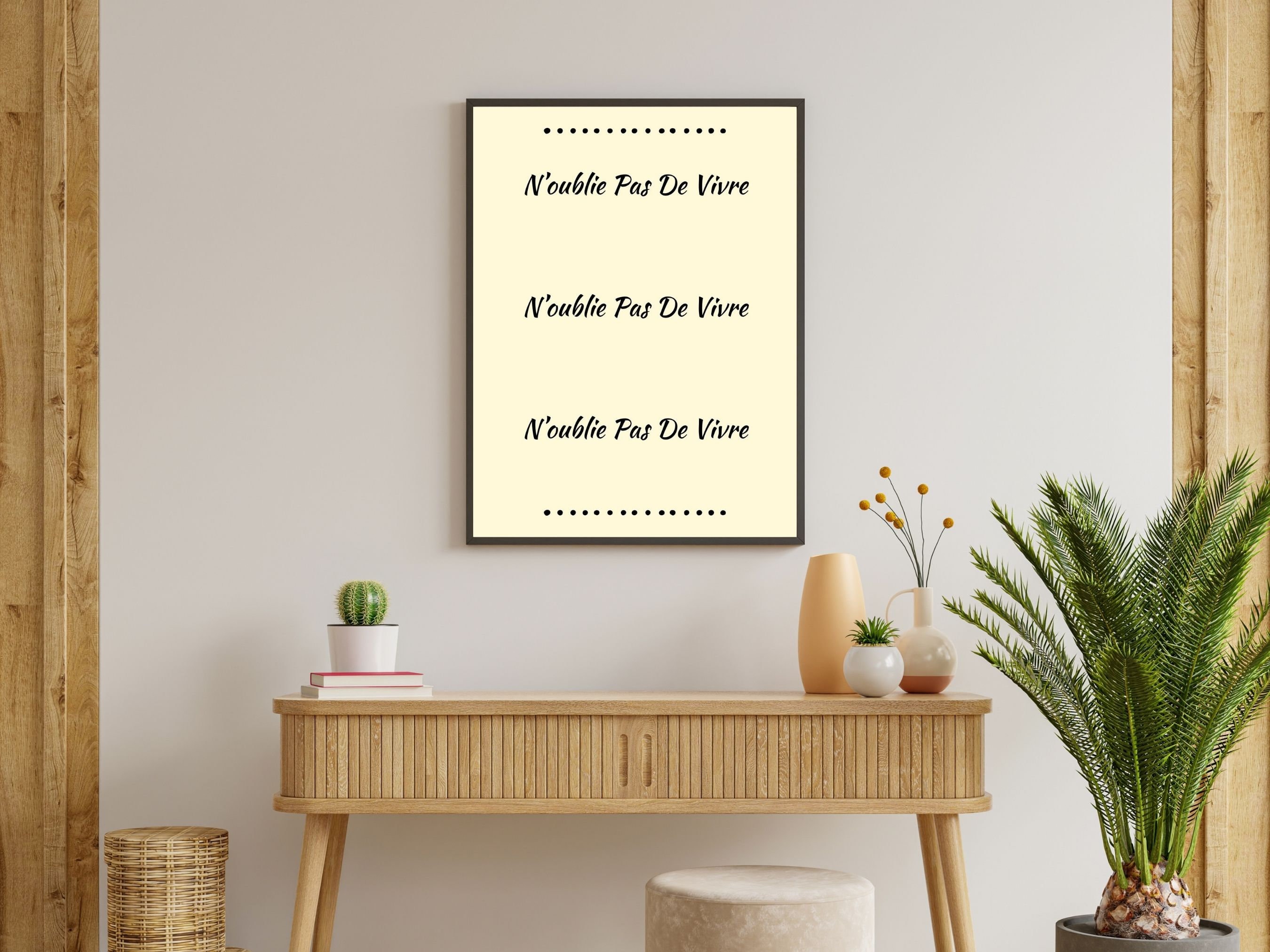 French Inspirational Wall Art N'oublie Pas De Vivre French Aesthetics ...