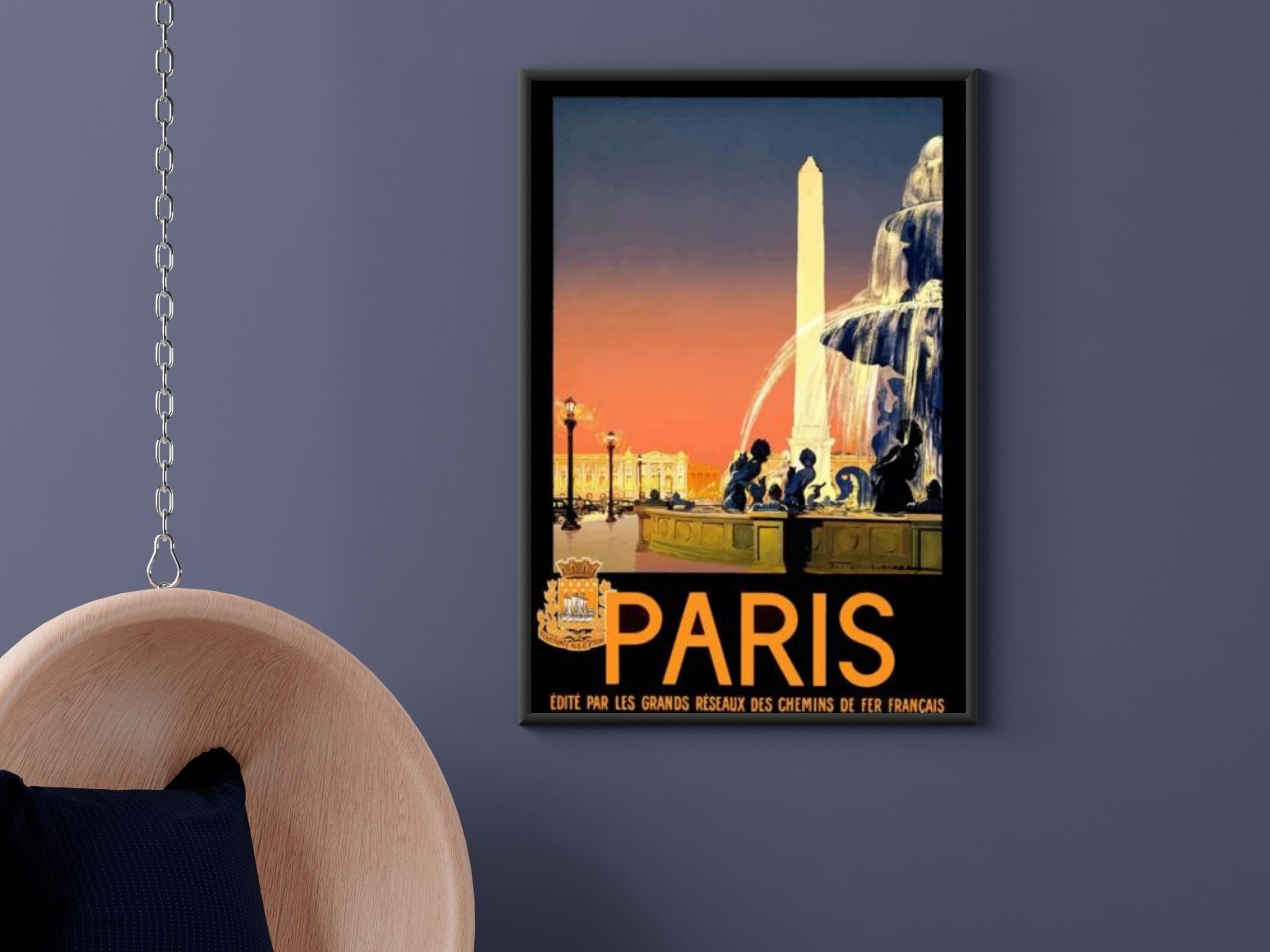 Vintage Paris Travel Poster Classic French Art Print vintage Art Poster ...