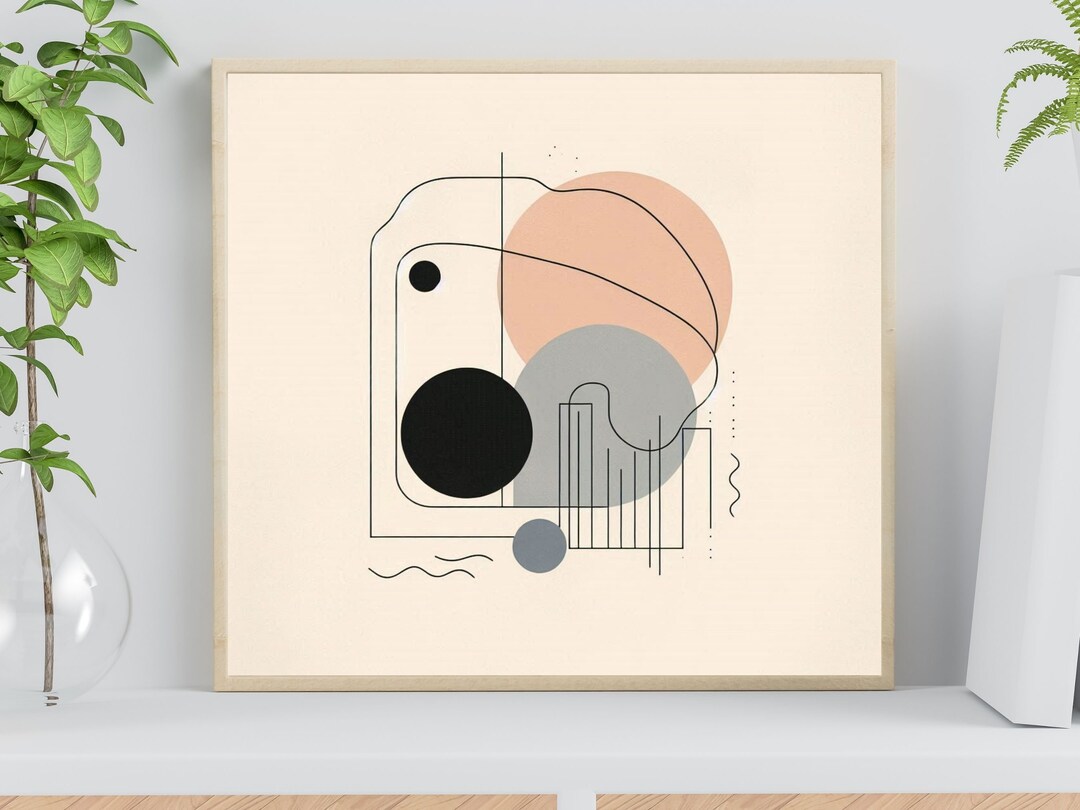 Minimalist Geometry Art Geometry Wall Decor Simple Line Art Wall Art ...