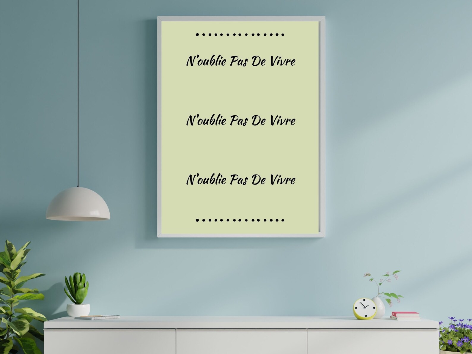 French Inspirational Wall Art N'oublie Pas De Vivre French Aesthetics ...